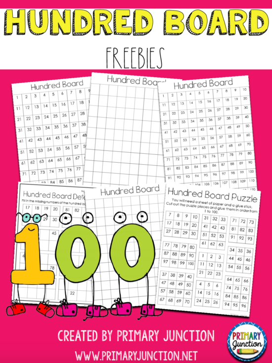 Hundred Board Freebie Packet | Primary Junction
