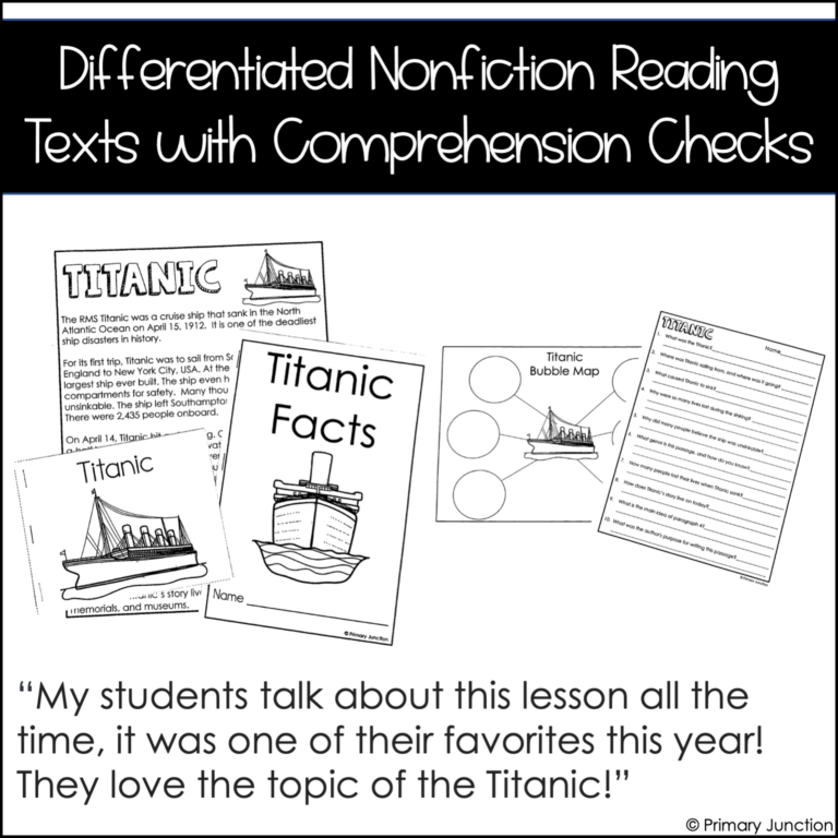 Free Titanic Nonfiction Reading Comprehension Passages