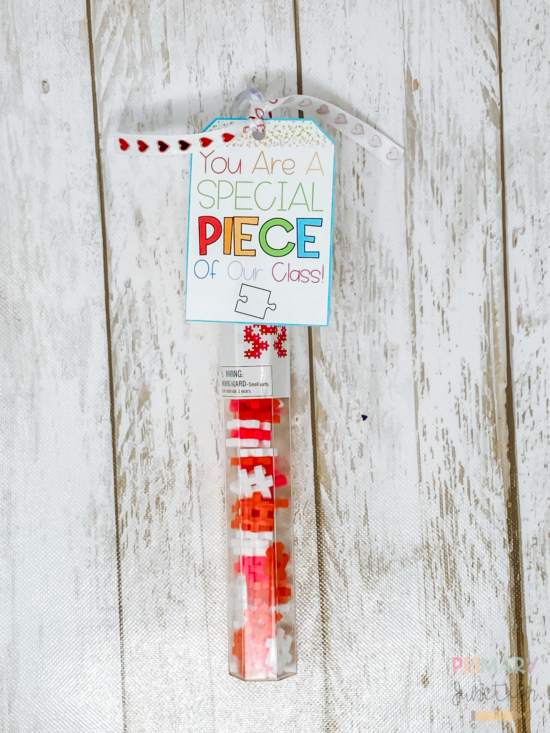 Building Hashtag Blocks Valentine Tags for Teachers | Primary Junction