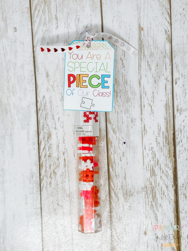 Building Hashtag Blocks Valentine Tags for Teachers | Primary Junction