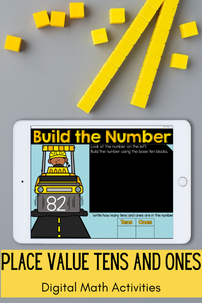 Digital Math Activities for Place Value Tens and Ones