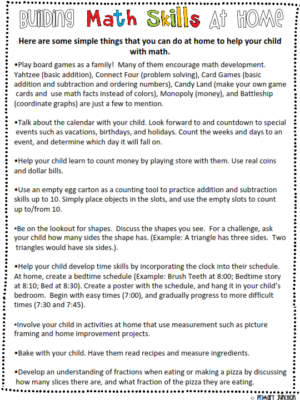 Building Skills at Home – Parent Handouts (English & Spanish ...