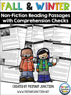 Fall and Winter Non-Fiction Reading Passages with Comprehension Checks ...