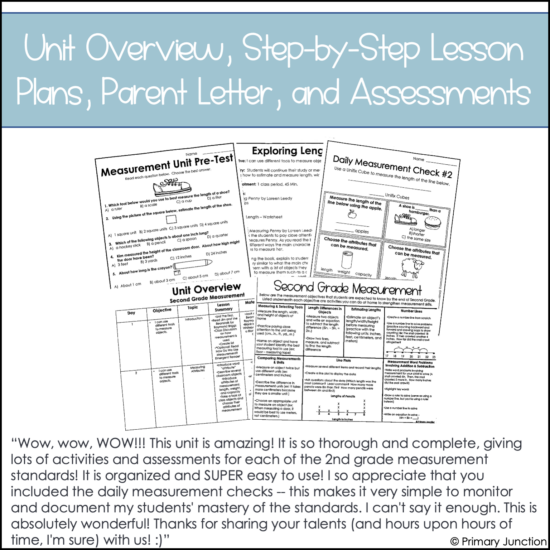 2nd Grade Measurement Unit – Measurement Activities Measurement ...