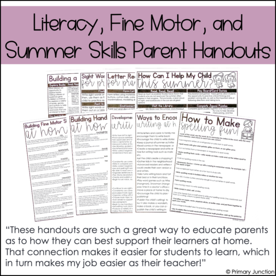 Building Skills at Home Parent Handouts (English & Spanish) Teacher ...