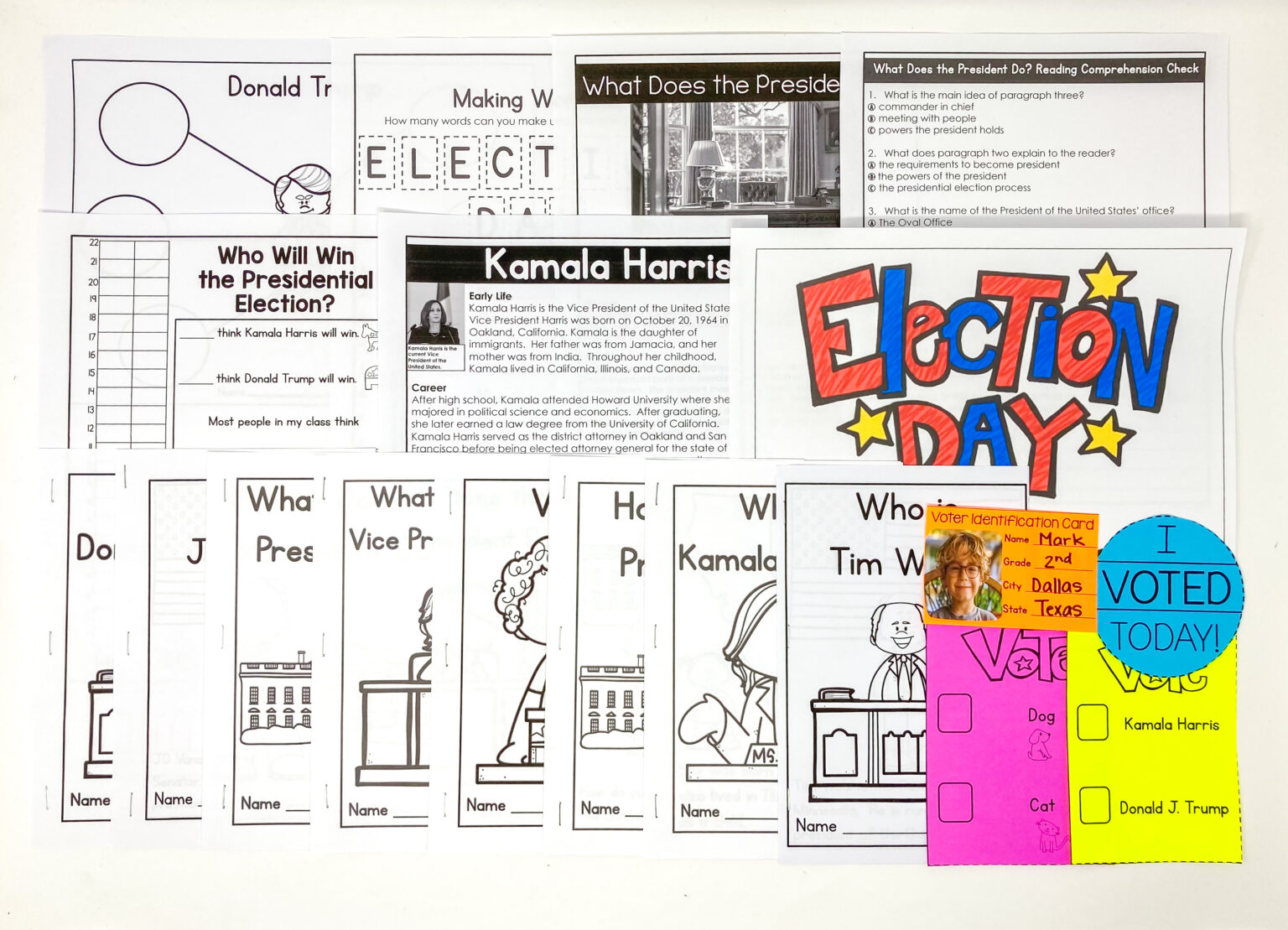 Election Day 2024 For Kids - Classroom Activities Kamala