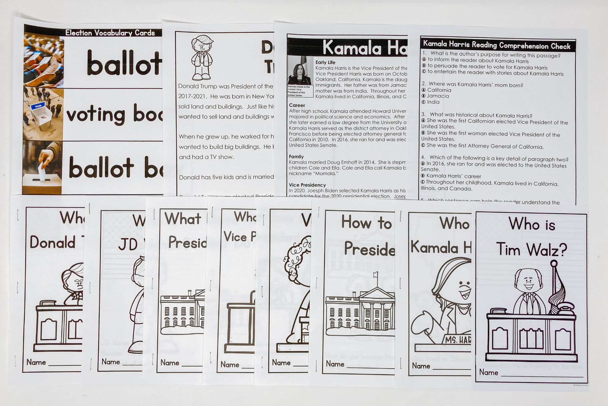 Election Day 2024 For Kids - Classroom Activities Kamala