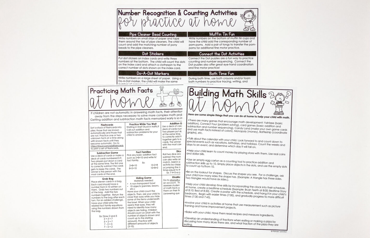 Parent Teacher Conference Handouts Literacy Math Fine Motor