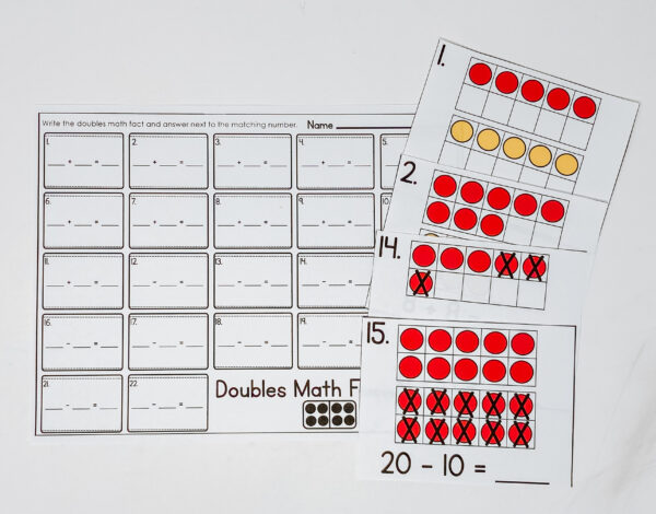 How I Teach Doubles with a Doubles Math Facts Scoot Game