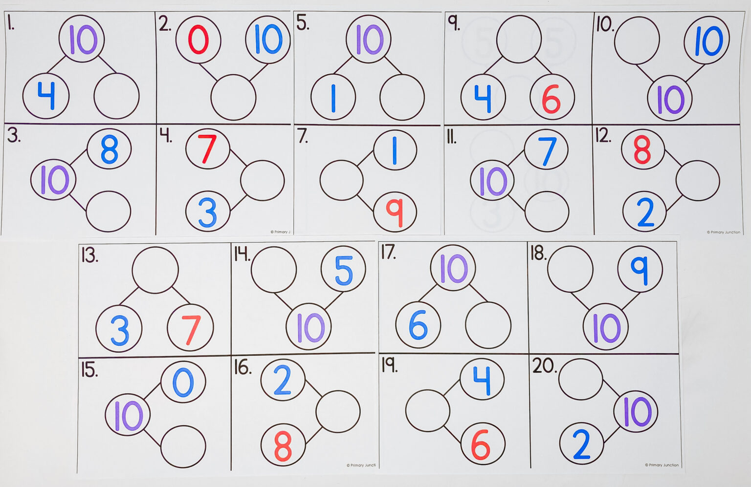 Friends of 10 Scoot Game How I Teach Friends of 10 Partners