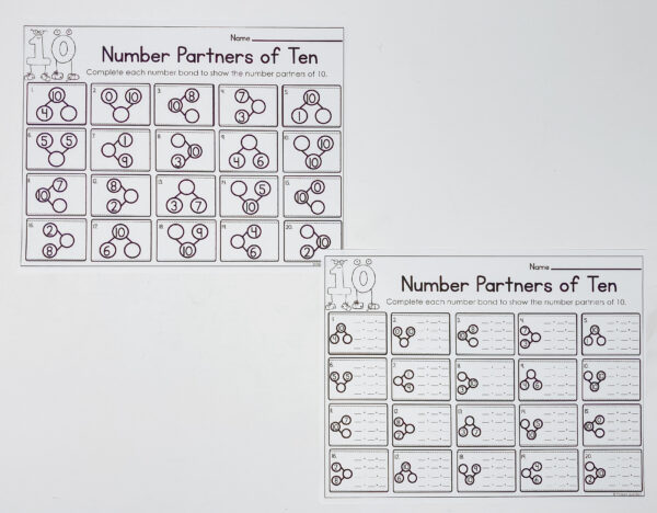 Friends of 10 Scoot Game How I Teach Friends of 10 Partners