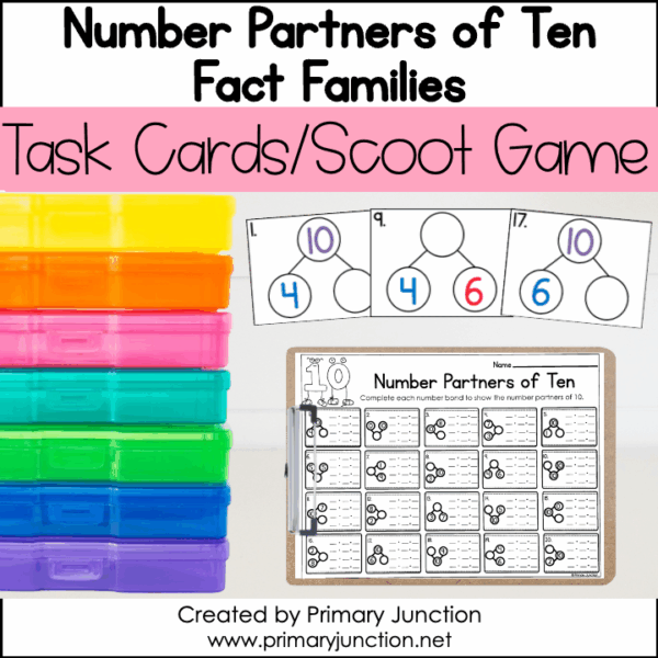 Friends of 10 Scoot Game How I Teach Friends of 10 Partners