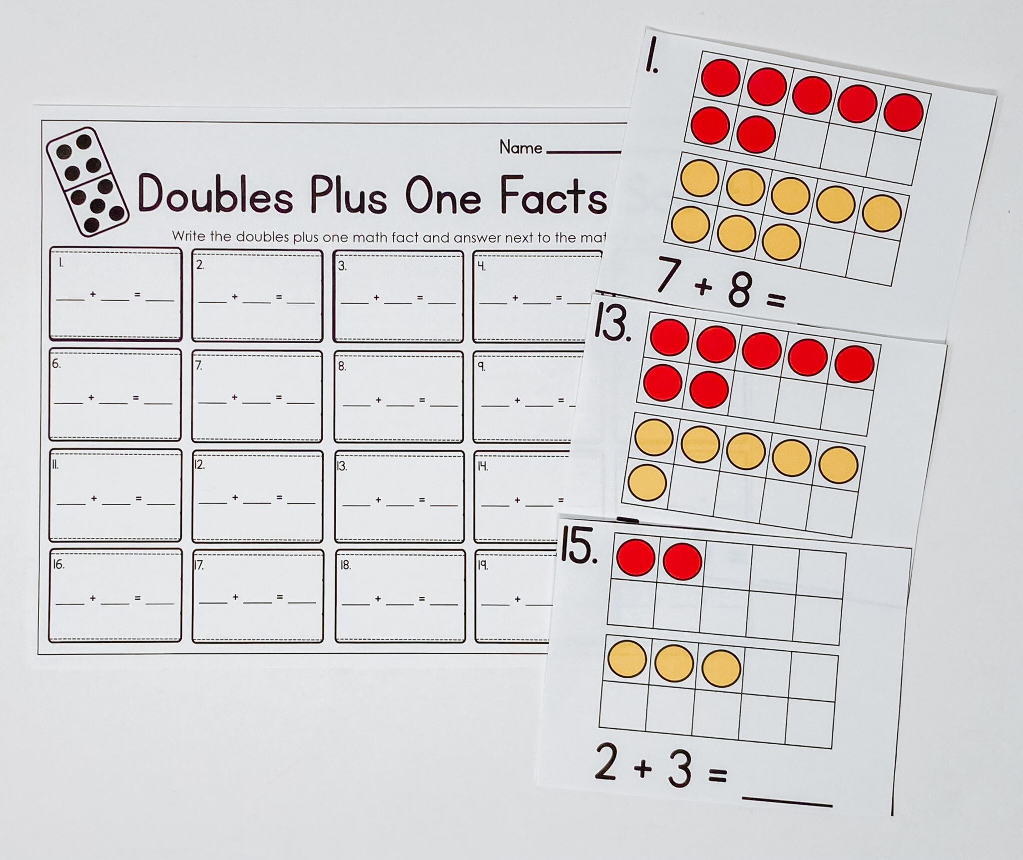 Doubles Plus One Scoot Game Engaging Doubles Math Facts